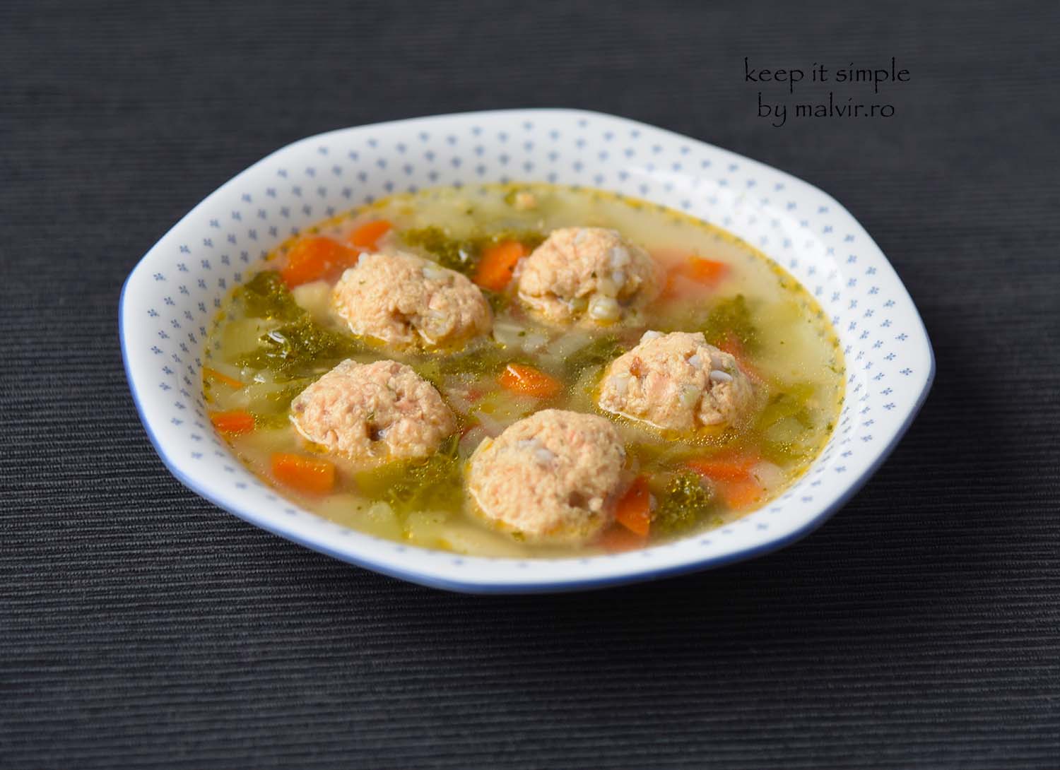 Ciorba cu perisoare de somon – keep it simple